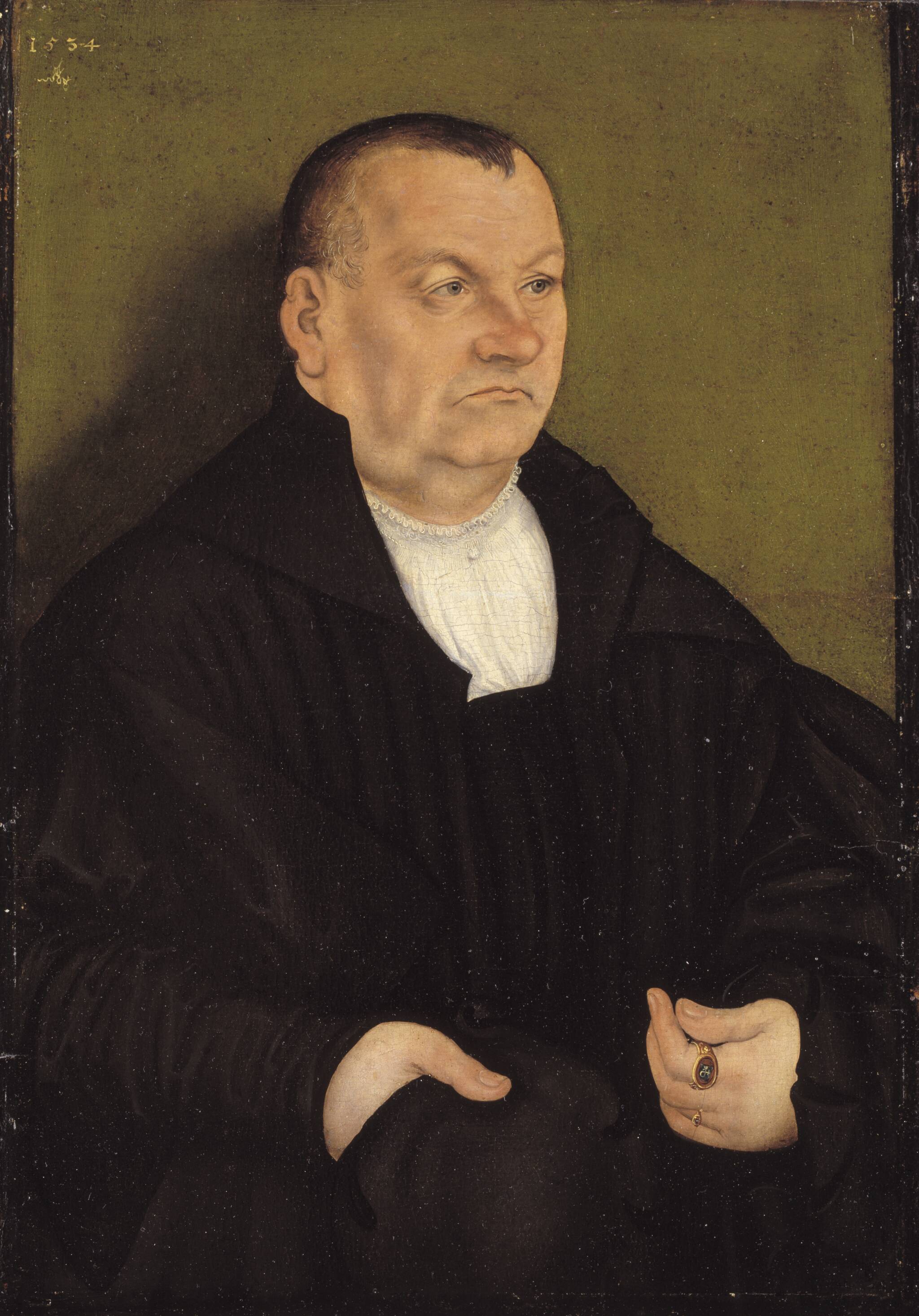 Mandsportræt. Muligvis Erik Eriksen Banner, 1534, Lucas Cranach d.Æ ...