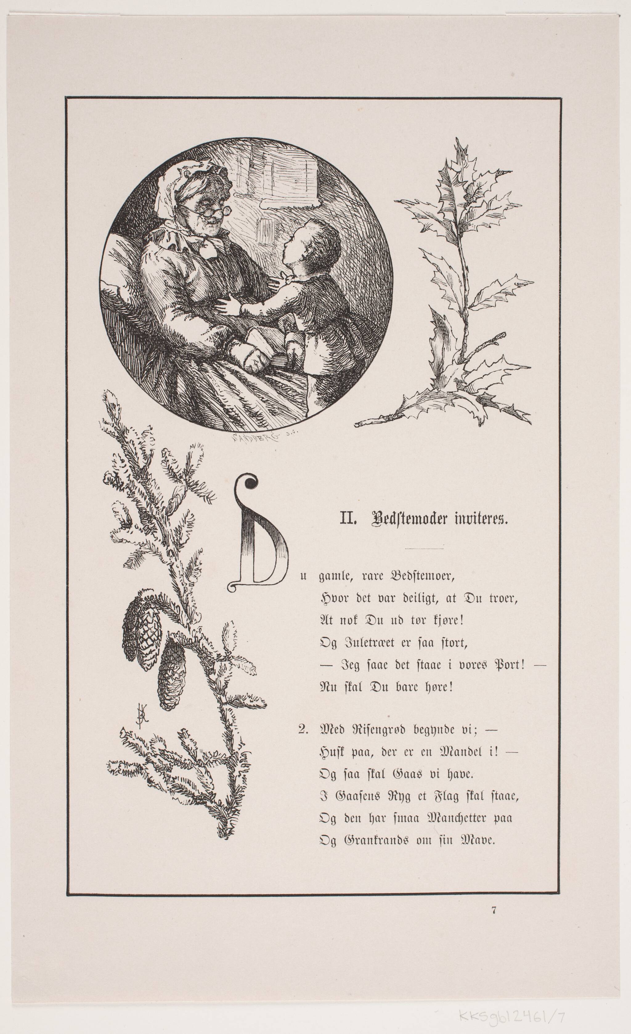 Illustrationer til Johan Krohn, "Peters jul", 1870, F. Hendriksen, Carl ...