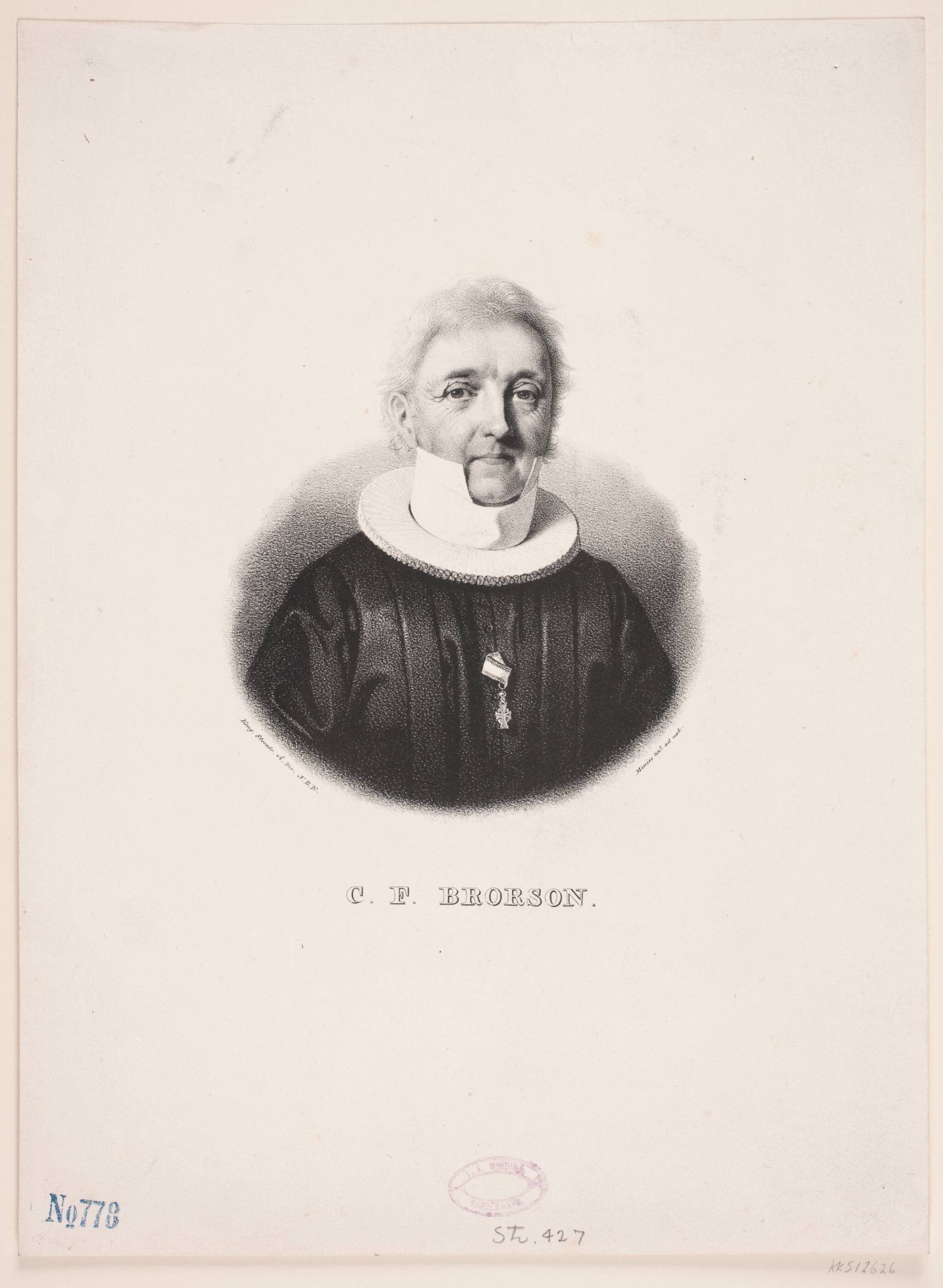 C. F. Brorson, 1833, David Monies, Det Kongelige Stentrykkeri | SMK Open