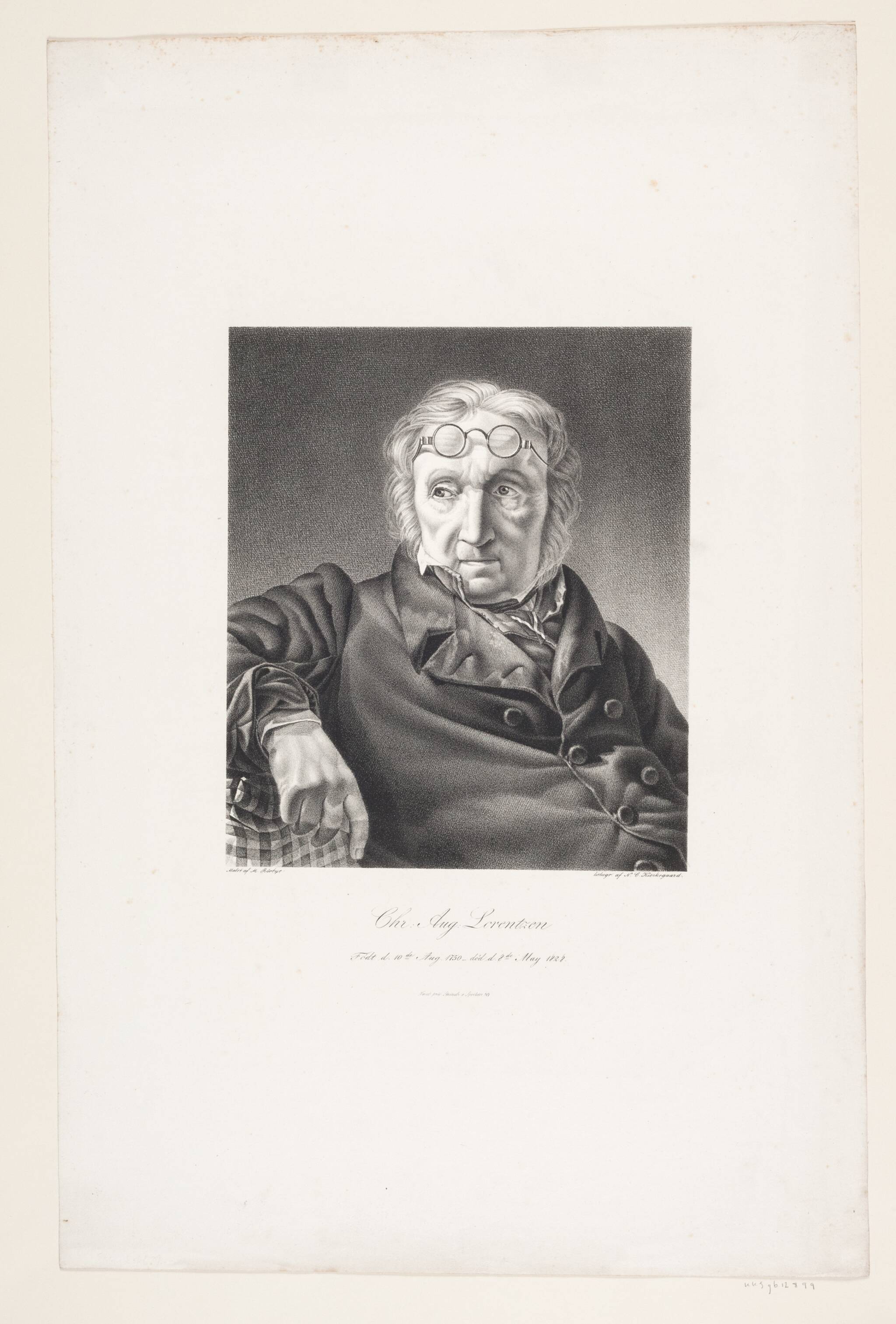 Christian August Lorentzen, 1800 – 1849, N. Chr. Kierkegaard, Martinus ...