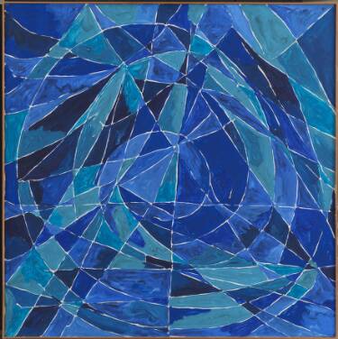 Billede malt i 8 blå farver, 1972, Else Alfelt | SMK Open