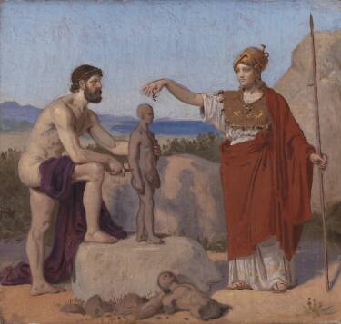 Et selskab af danske kunstnere i Rom, 1837, Constantin Hansen | SMK Open